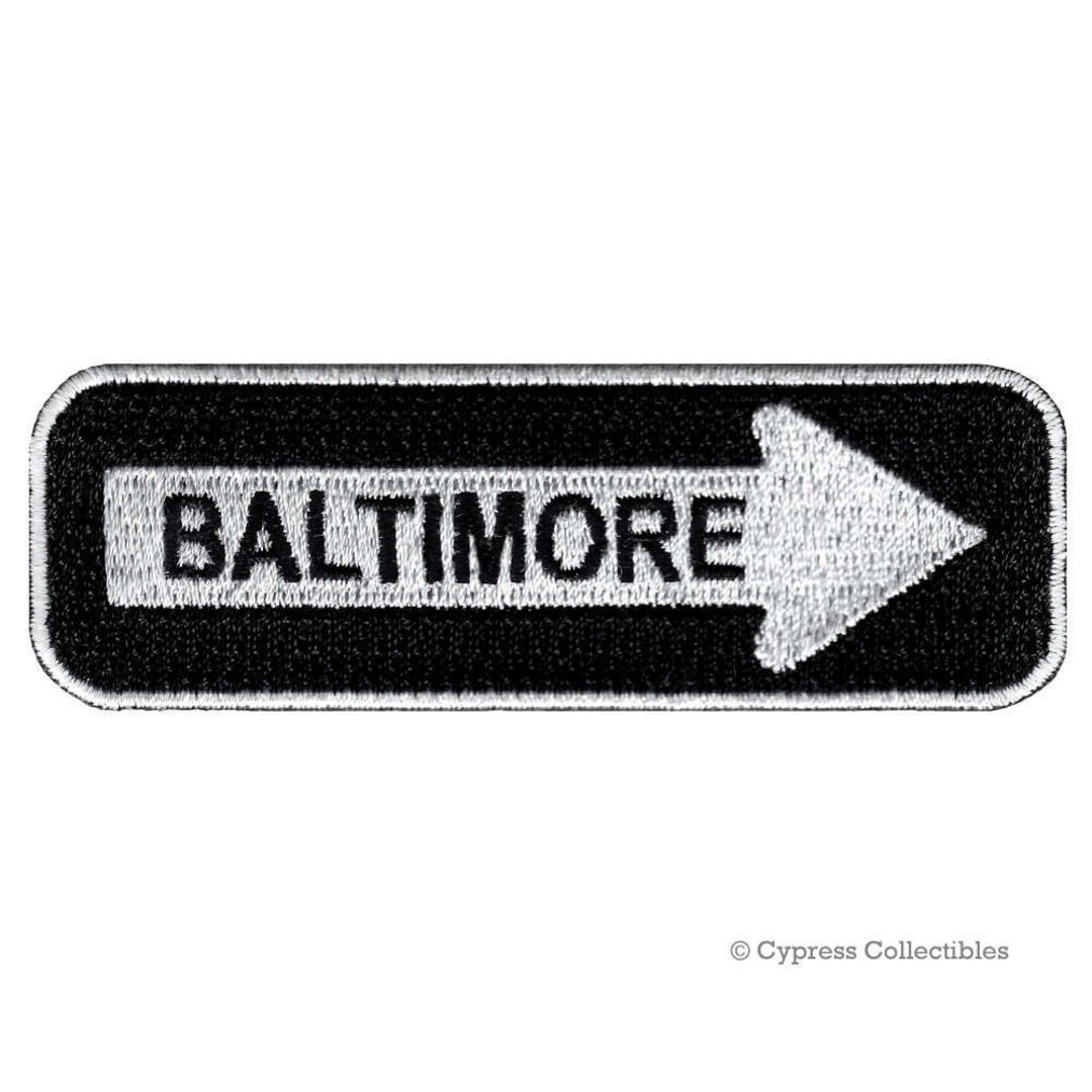 Baltimore Road Sign Patch: Embroidered One Way Highway Emblem - Etsy