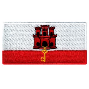 GIBRALTAR FLAG PATCH Iron-on Embroidered Applique Top Quality - Etsy