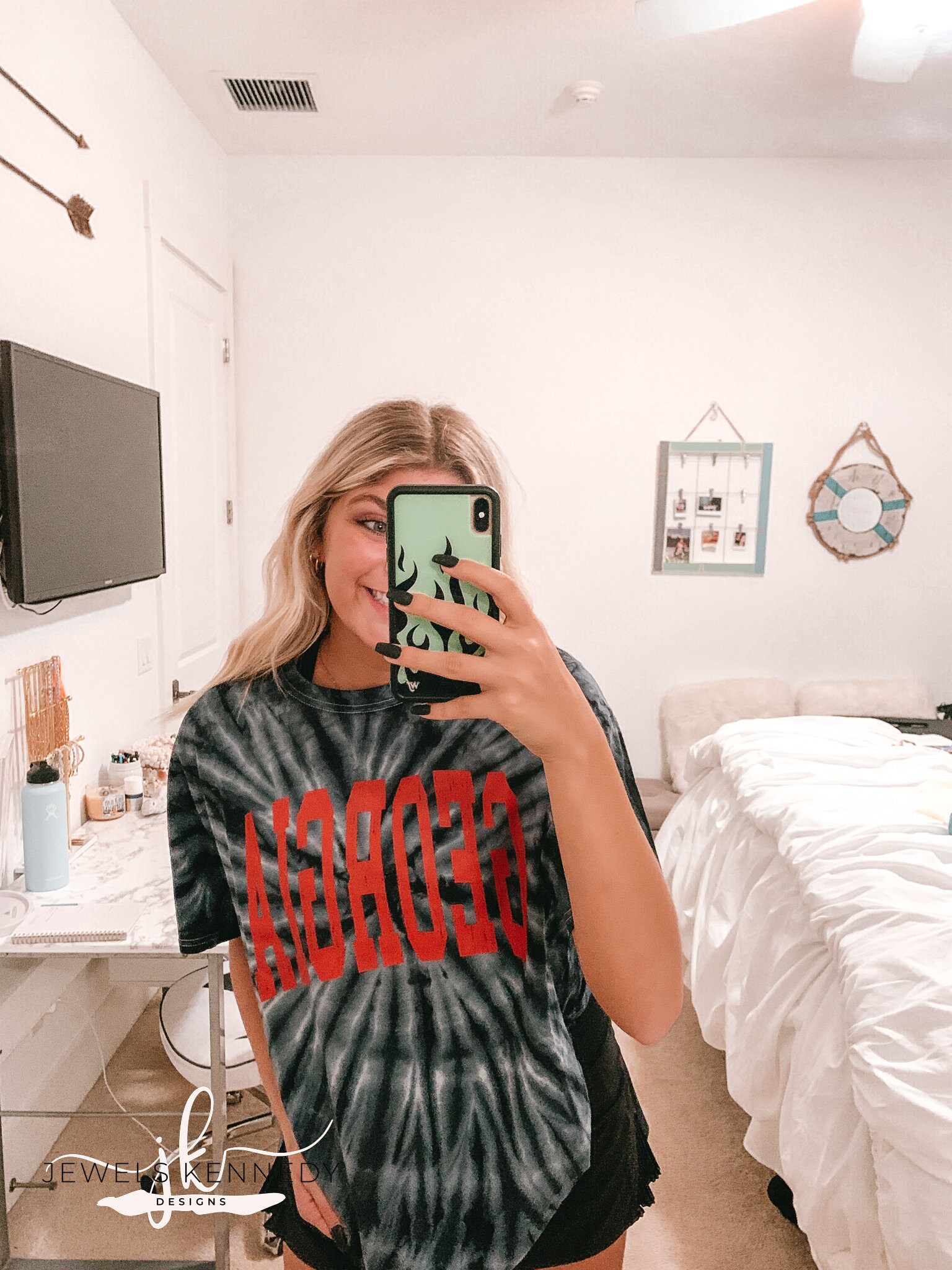 Georgia Distressed Tie Dye Gildan Shirt | Etsy