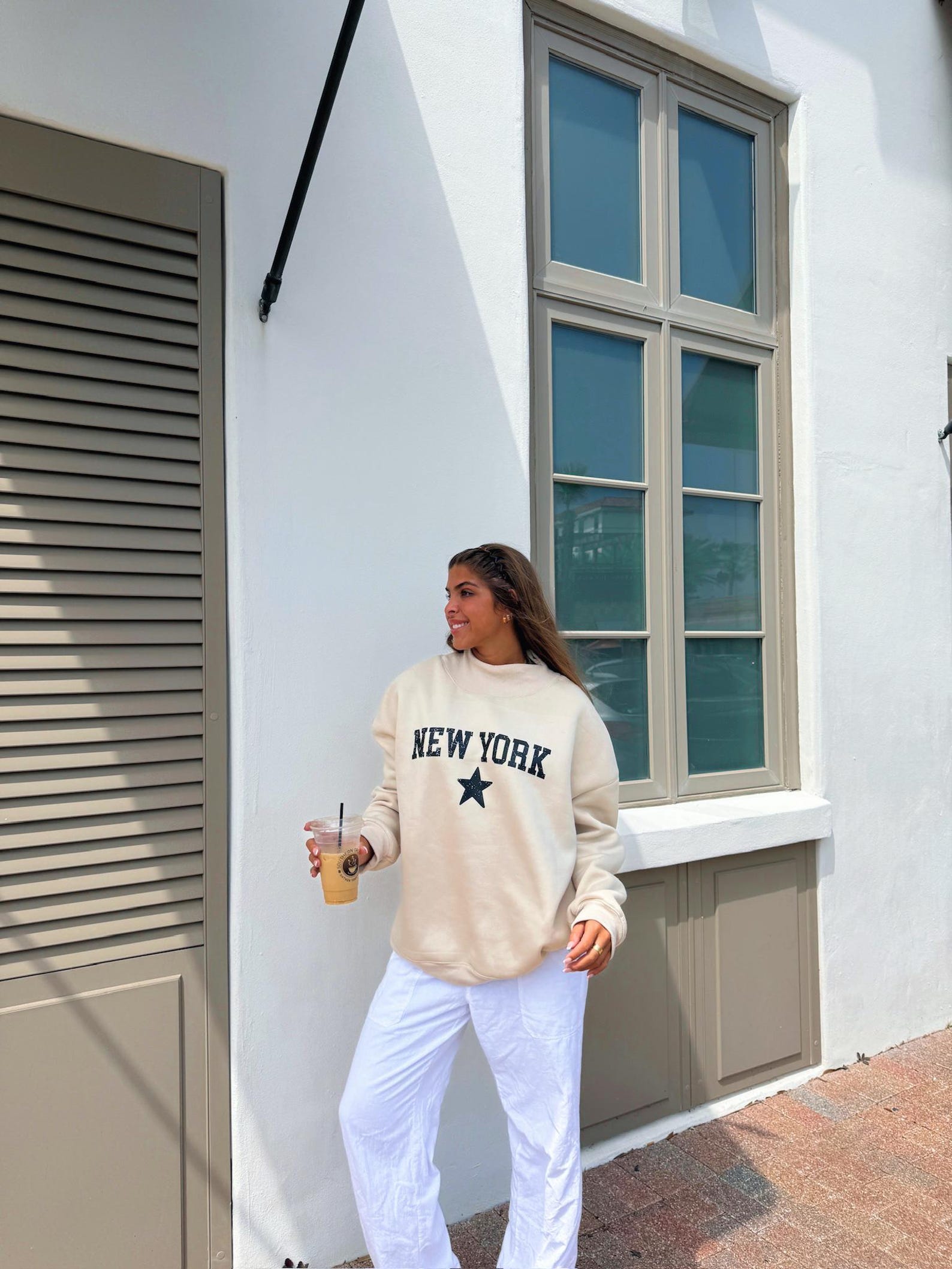 New York Mock Neck Sweatshirt: Trendy Oversized Pullover - Etsy