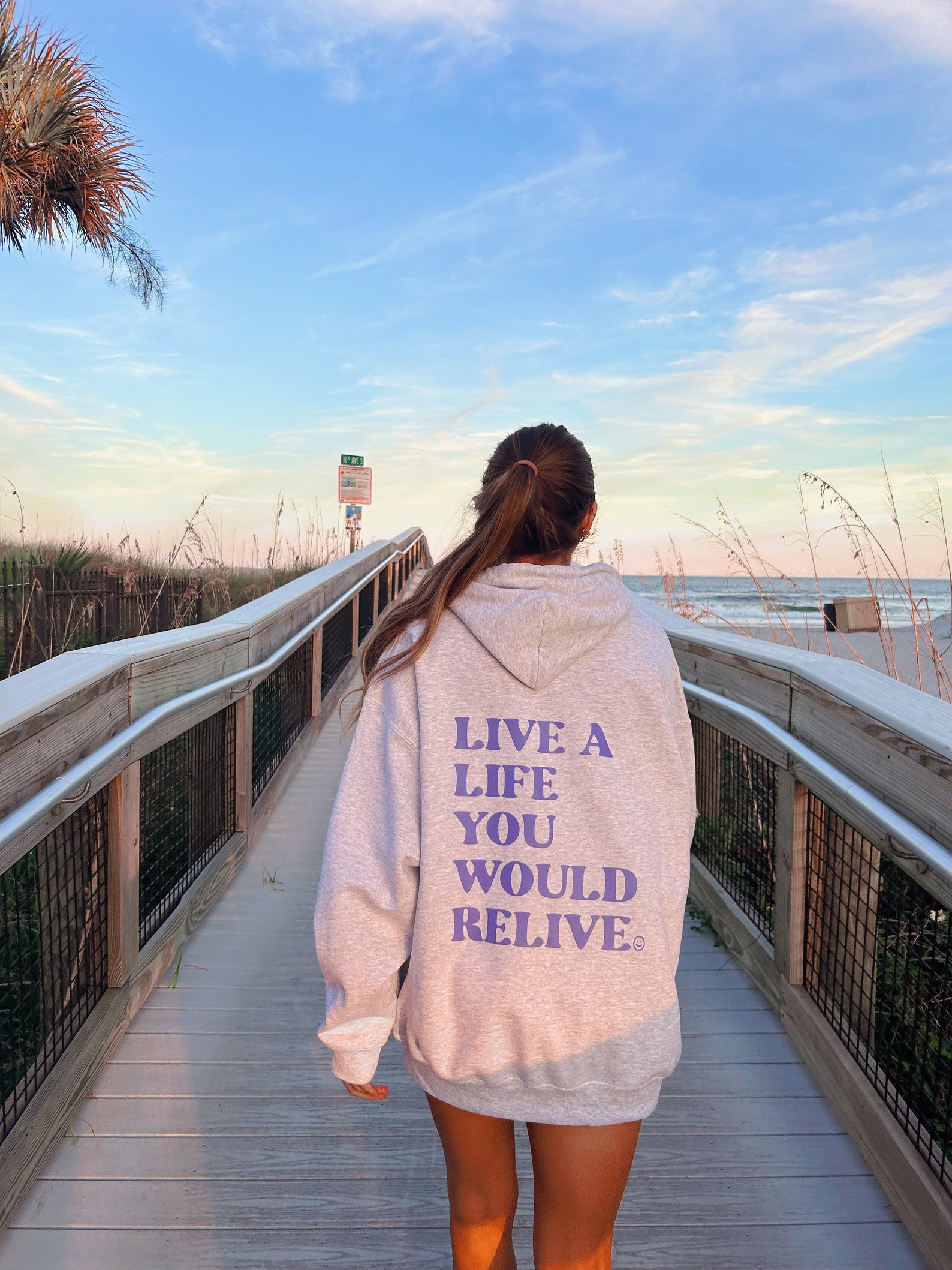 Live A Life You Would Relive Hoodie - Trendy Hoodie, Oversized Hoodie ...