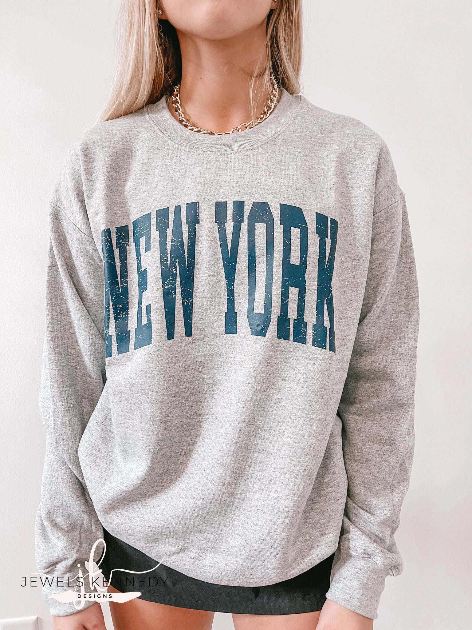 New York Crewneck Sweatshirt: Trendy Oversized Loungewear - Etsy