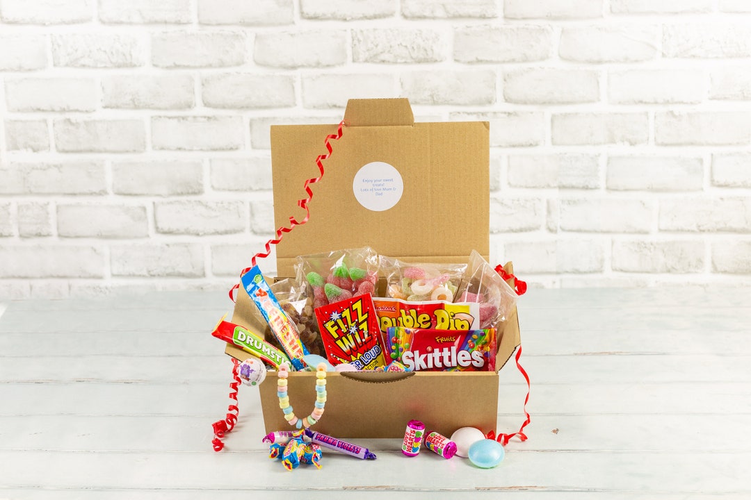 Personalised Fully Loaded Retro Sweet Hamper Gift Box Retro Sweets Gift ...