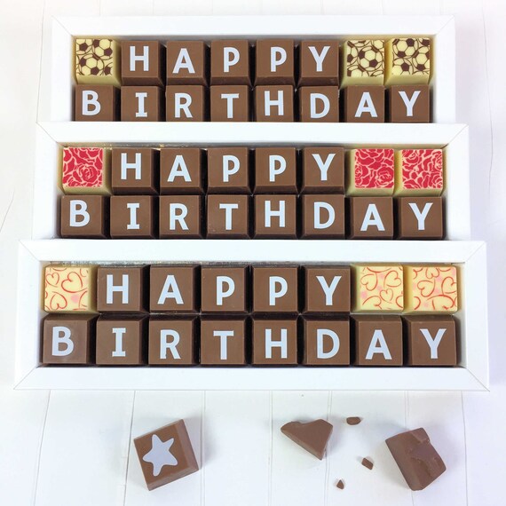 HAPPY BIRTHDAY Chocolates Boxed Birthday Chocolates | Etsy