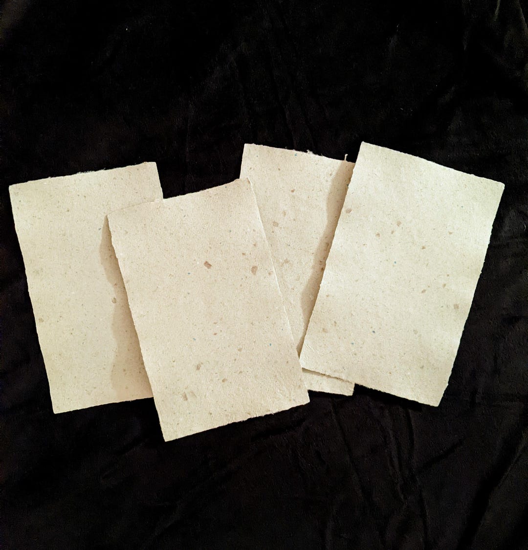 Handmade Paper Set | 4 Sheets of Speckled 5.5 X 8.5" Khaki Paper ...