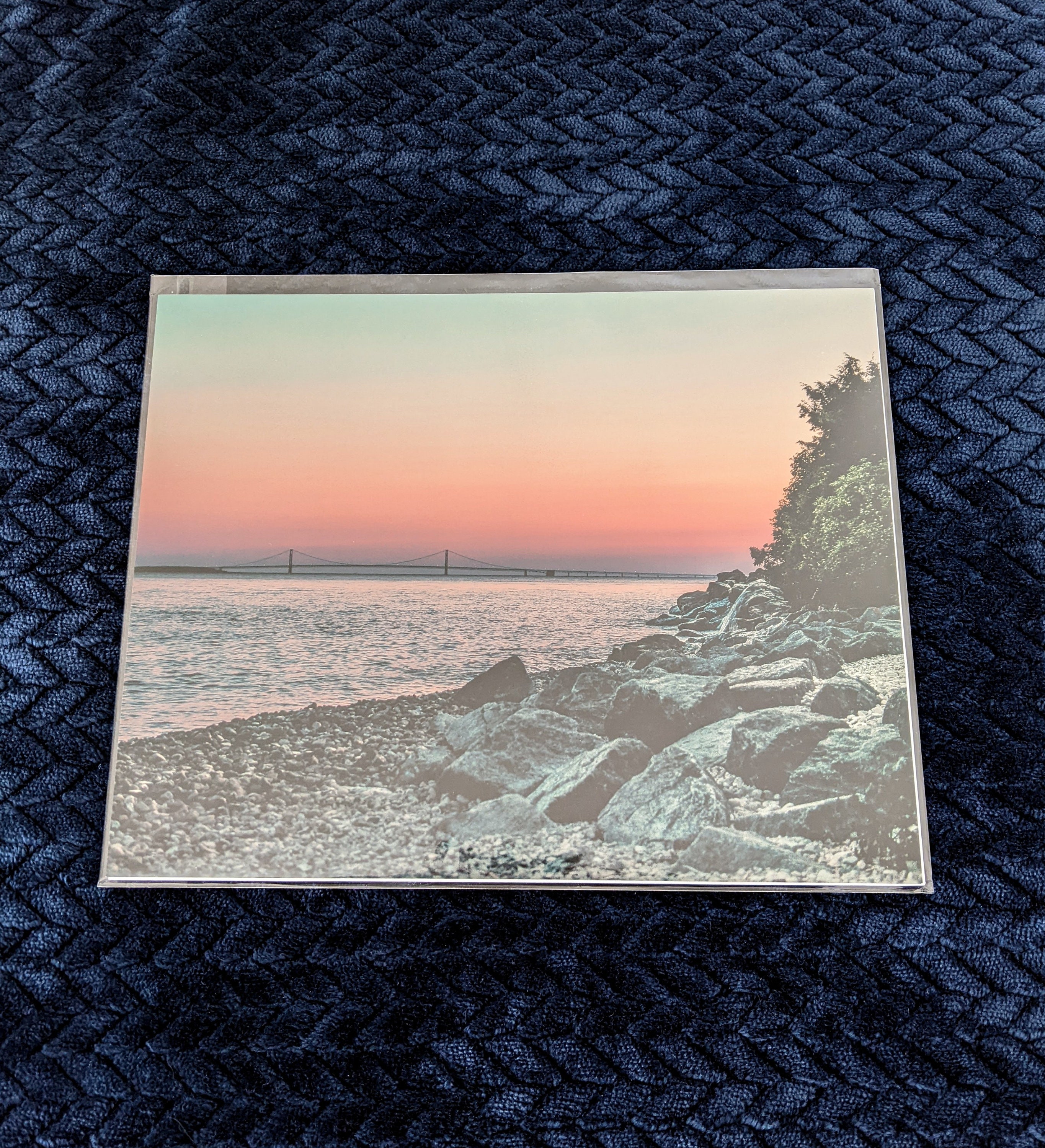 Mackinac Bridge at Sunset Print Biddle Point, Mackinac Island Photo ...