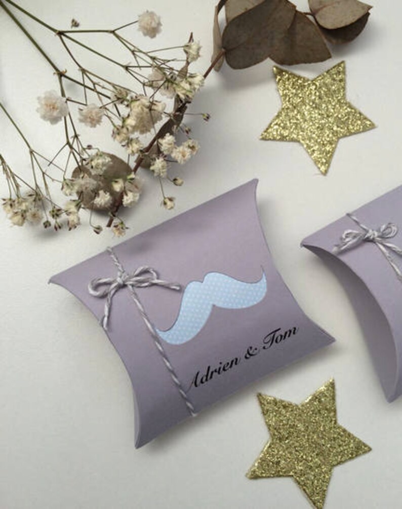 Boite à dragées moustache | Etsy France