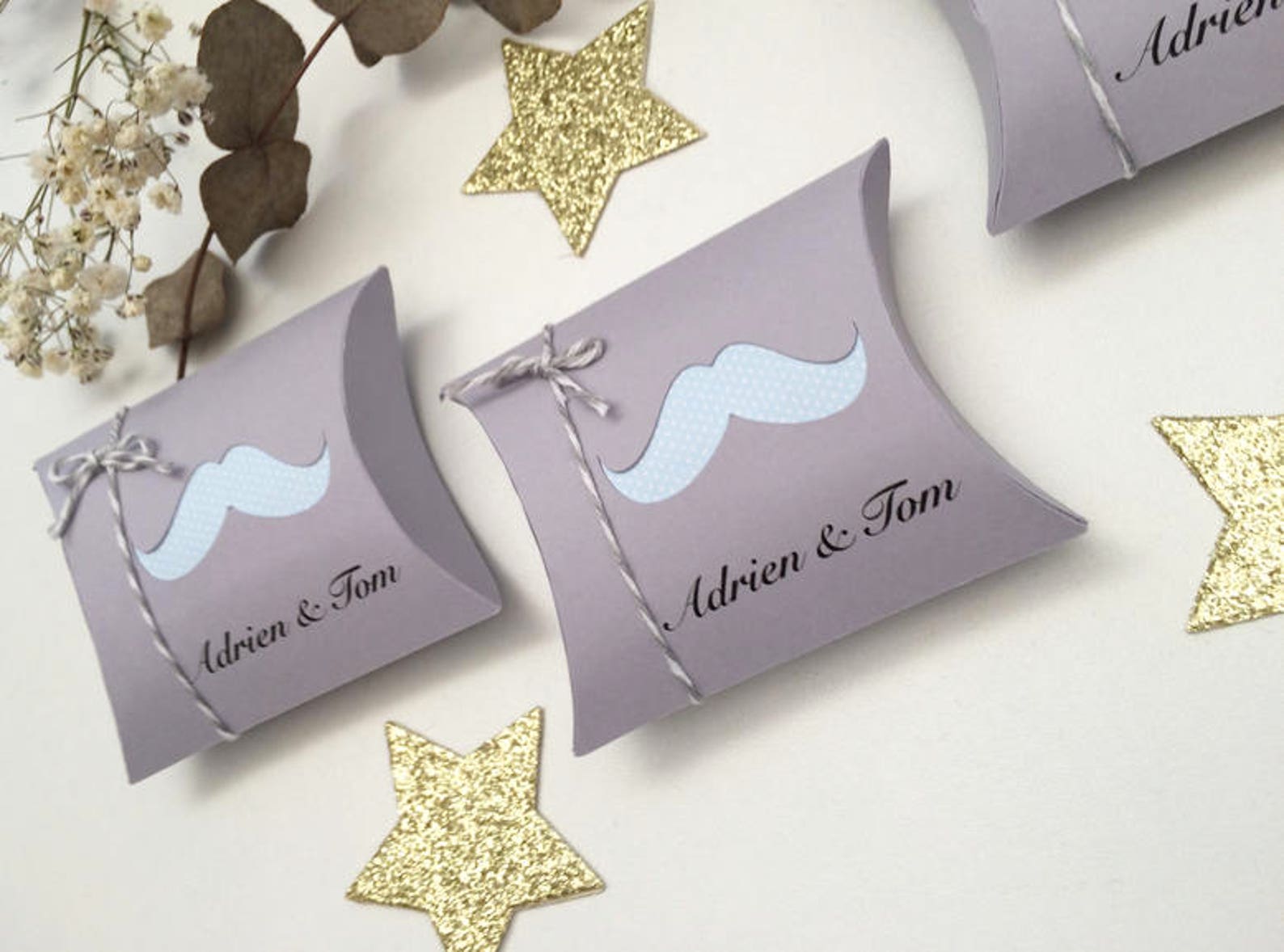 Boite à dragées moustache | Etsy France