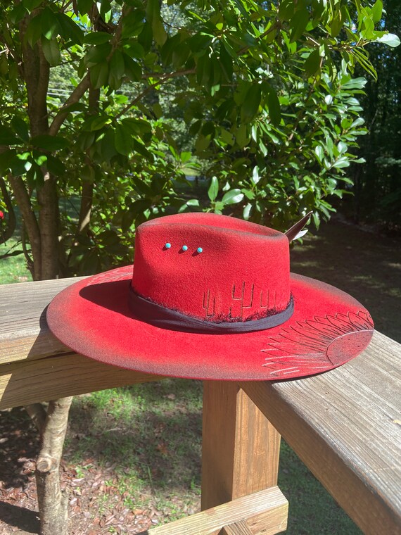 Red Cowboy Hat Front