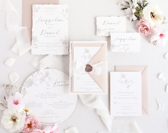 Ivory Wedding Invitation Suite - Etsy