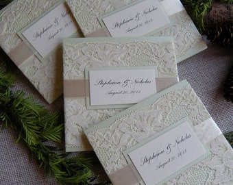 Mint green wedding invitation | Etsy