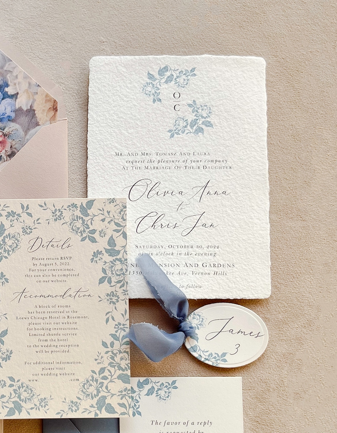 Garden Wedding Invitation Suite Handmade Paper Wedding - Etsy