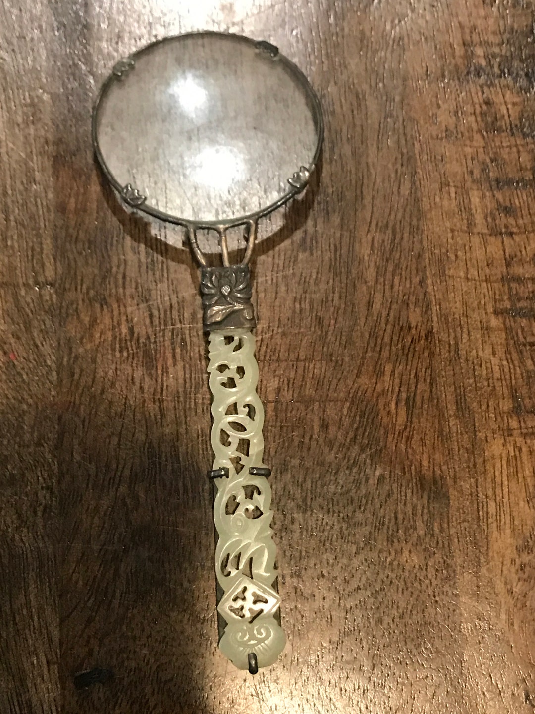 Vintage Carved Jade Magnifying Glass - Etsy