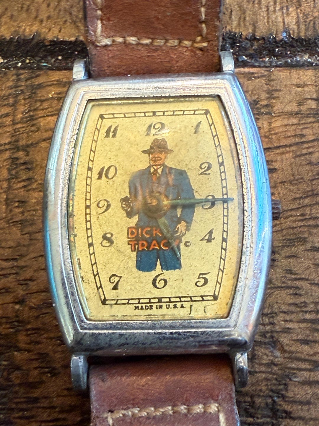 Vintage Dick Tracy Character Wristwatch – Art Deco Comic Dial – Made in ...