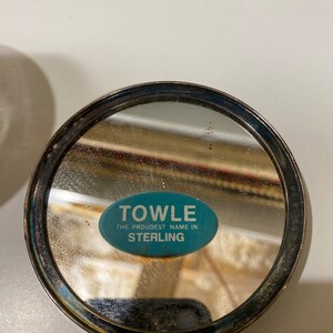 Vintage Towle Sterling Silver Handheld Mirror, Repousse Design - Etsy