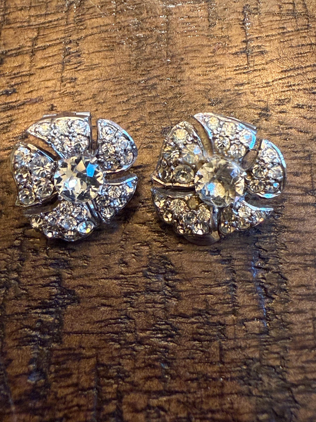 Elegant Vintage SCP England Rhinestone Earrings, Crafted in a Radiant ...