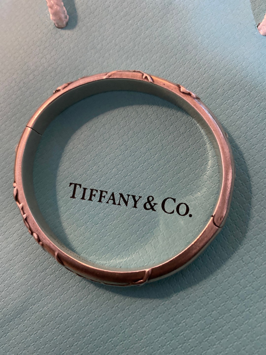 Tiffany & Co Stunning Vintage 2003 Nature Rose Sterling Silver Bangle ...