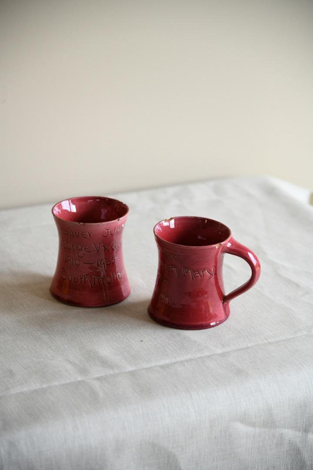 Pair Baron Pottery George V Jubilee Cups Devon Studio Pottery - Etsy