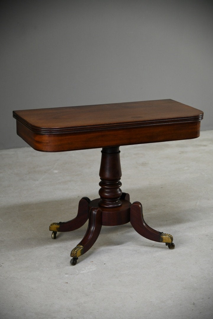 Regency Style Mahogany Tea Table - Etsy UK