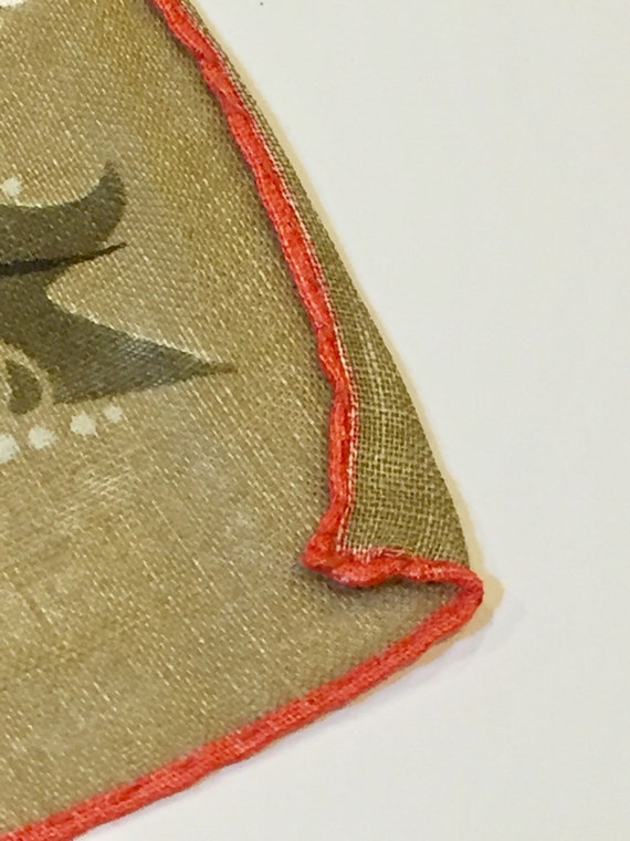 Vintage handkerchief Pat Prichard Kimball label linen… - Gem