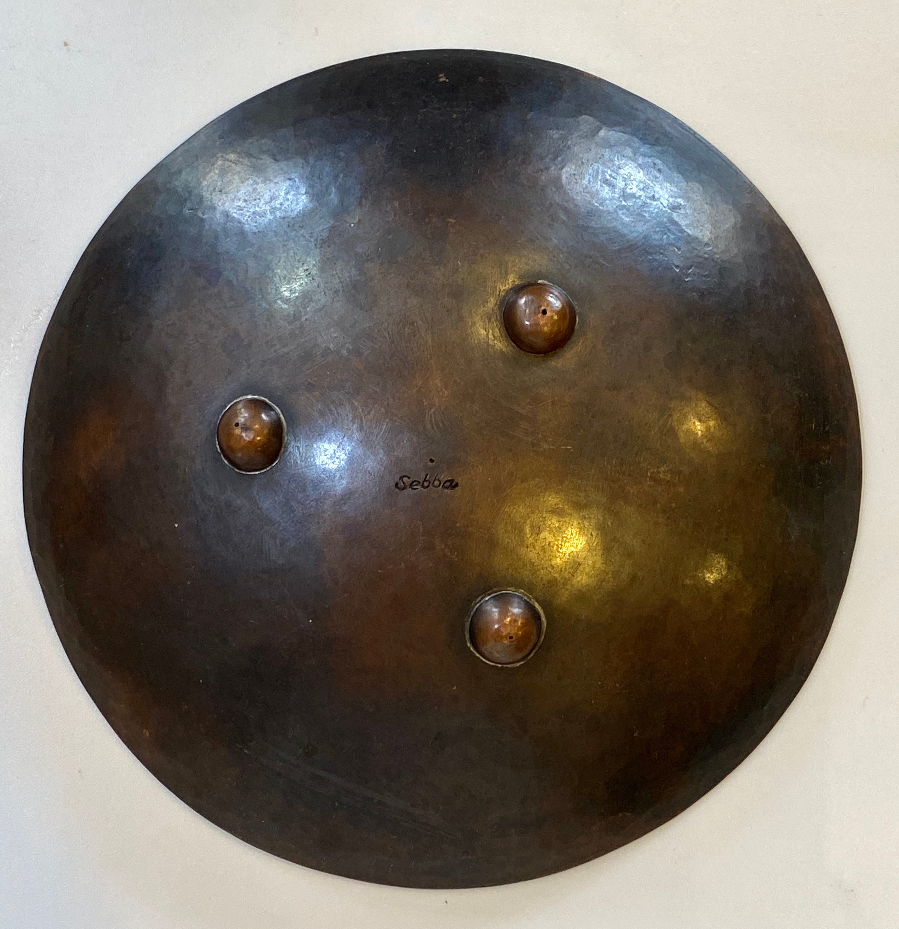 Vintage Shalom Sebba Copper Bowl Small Silver Bull Israeli German ...