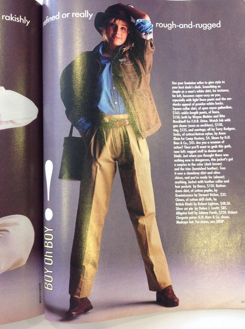 Mademoiselle Magazine March 1987 Hunter Reno Cover - Etsy