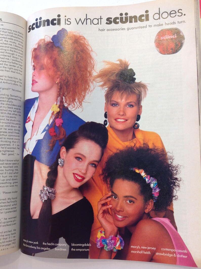 Mademoiselle Magazine March 1987 Hunter Reno Cover - Etsy