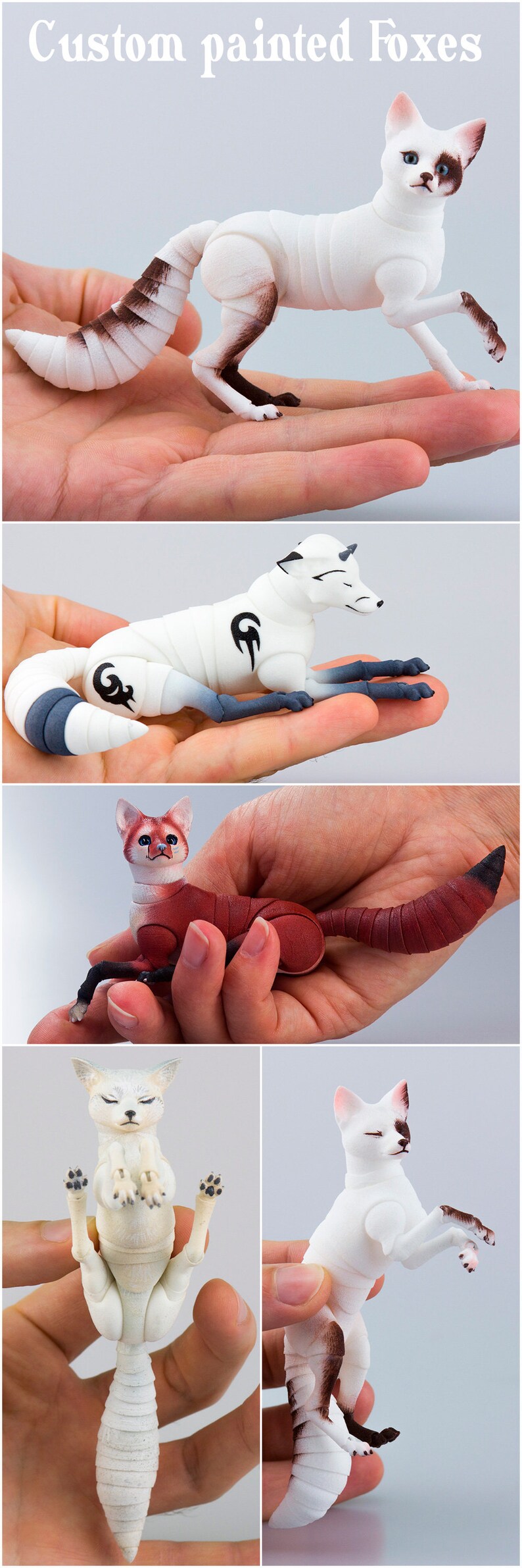 Pre-order. An adult fox. 3d printed bjd animal. Sizes 5 to 7 | Etsy