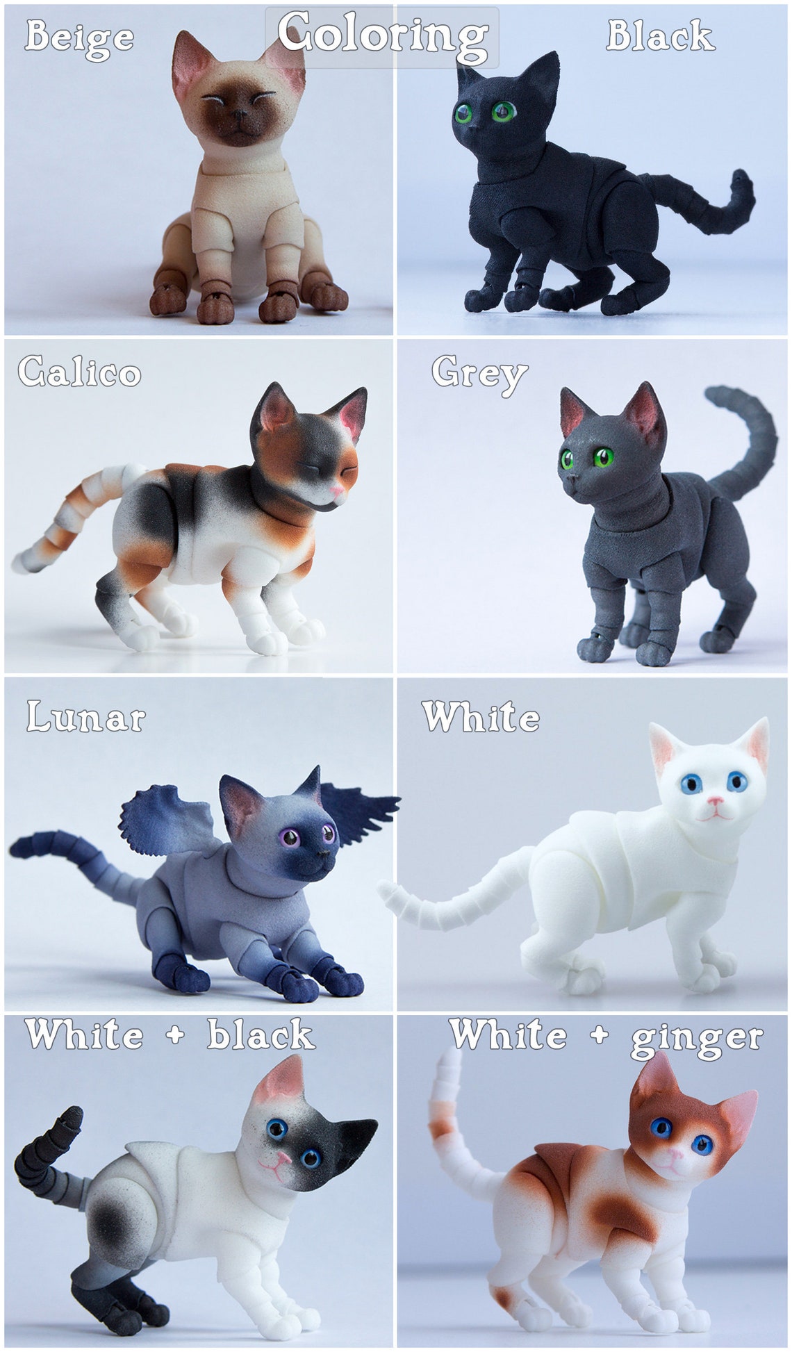 BJD kitten pre-order Kitten 3D bjd doll ball jointed cat | Etsy