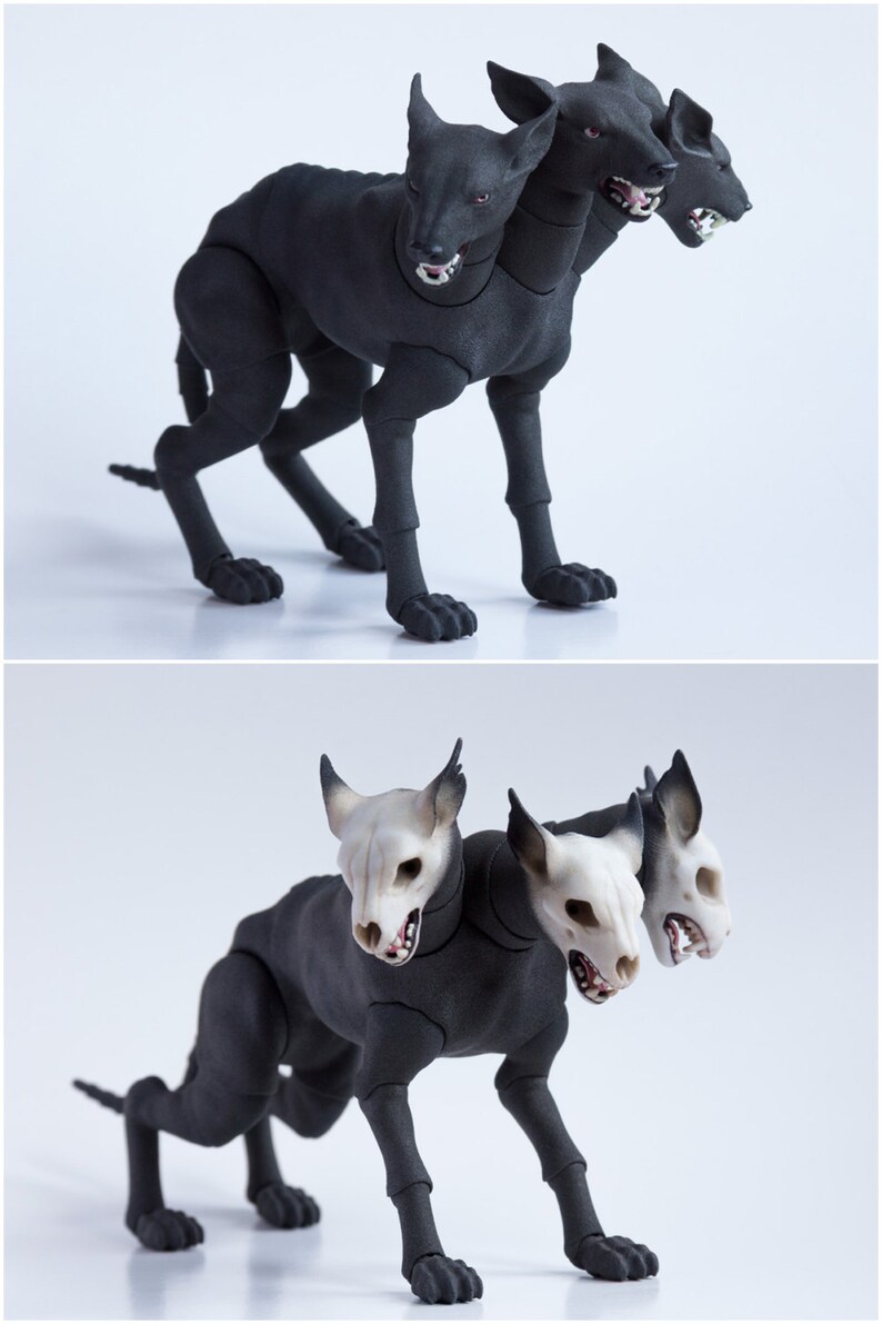 BJD three-headed dog/Cerberus to order. 3D printed doll 7 or 9 | Etsy