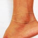 Double Strand Anklet, 14k Gold Filled Chain, Layered Anklets, Anklets ...