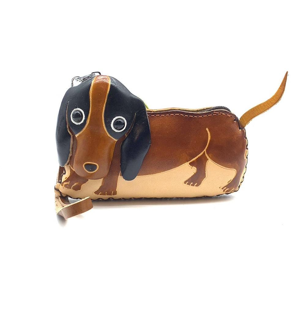 Handmade Vintage Genuine Leather 3D Dog Animal Dachshund Coin Purse ...