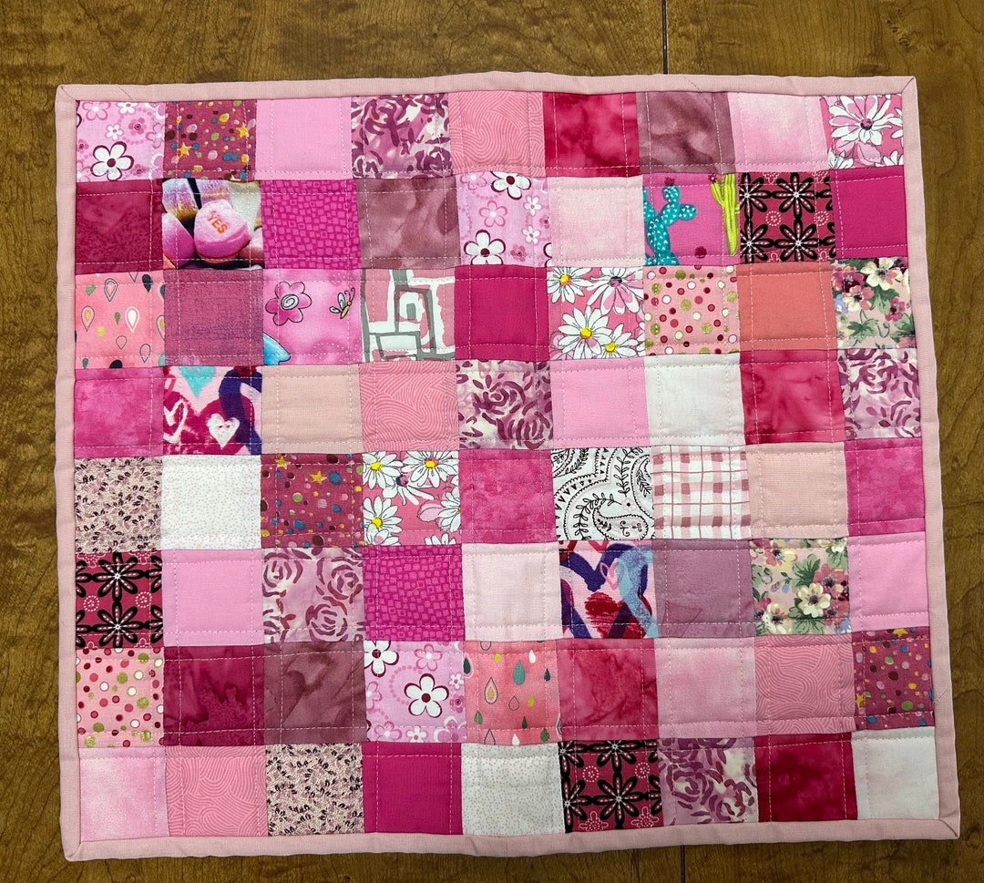 Pink Shades of Fabric-dish Drying Mat Dark Pink Backing - Etsy