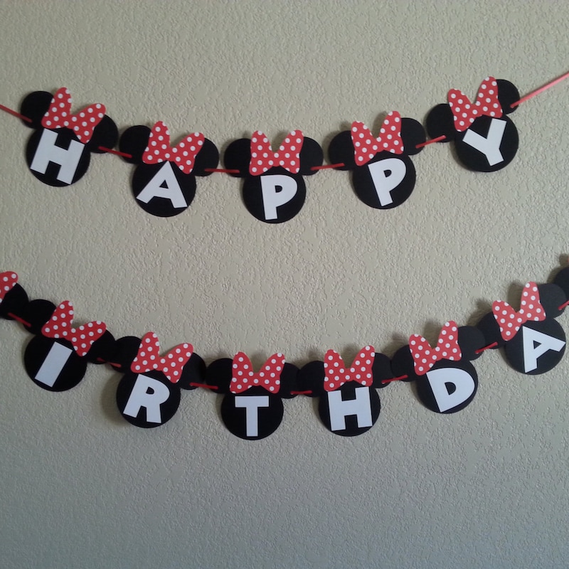 Minnie Mouse Banner - Etsy