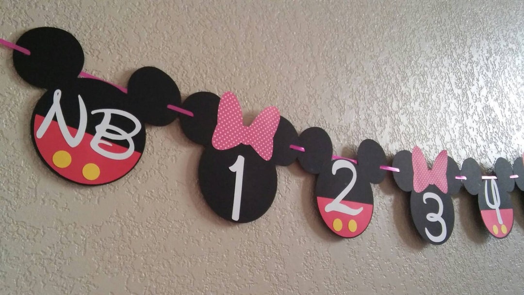 Minnie and Mickey Photo Banner, Free Sipping USA, Photo Banner, Hold NB ...
