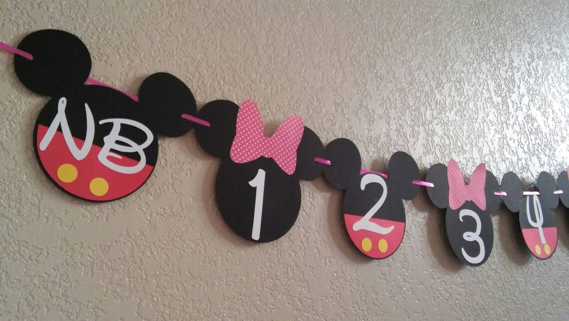 Minnie and Mickey Photo Banner, Free Sipping USA, Photo Banner, Hold NB ...