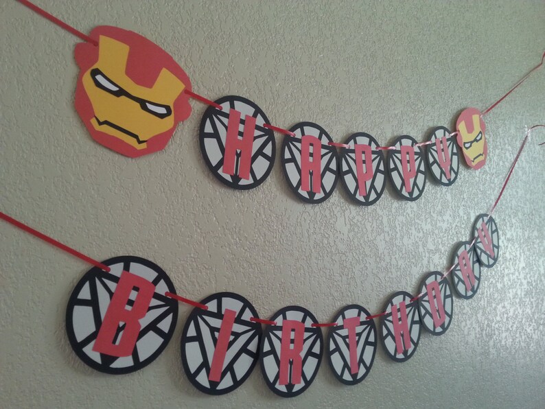 Iron Man Happy Birthday Banner. Can Be Personalized With Name - Etsy