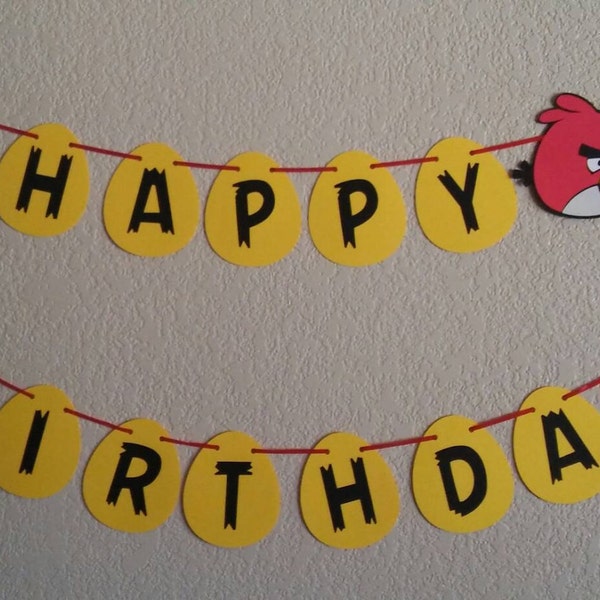 Happy Birthday Bird Banner - Etsy