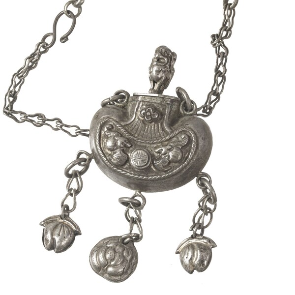 Antique Chinese Silver Necklace - Etsy