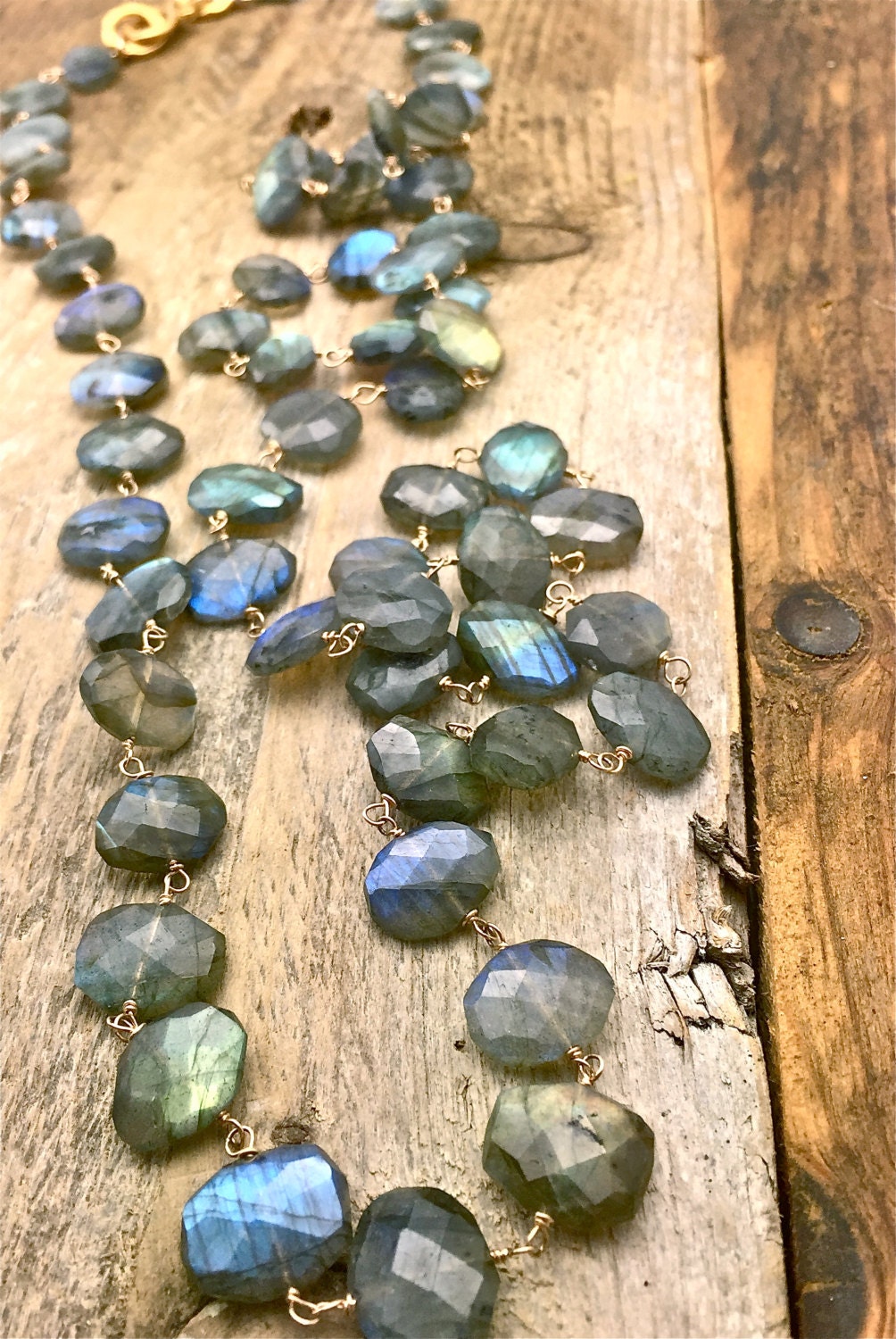 Flashy Labradorite Necklace, Long Labradorite Necklace,iridescent ...