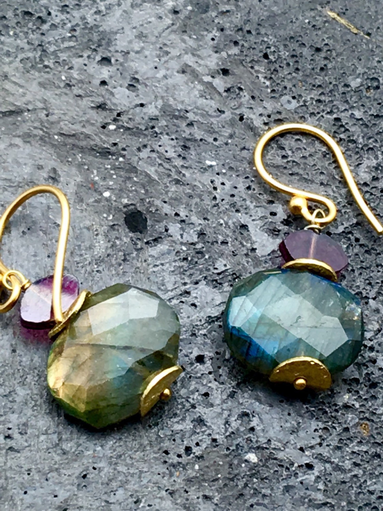 Labradorite Earrings, Flashy Labradorite Jewelry, Dangle Earrings ...
