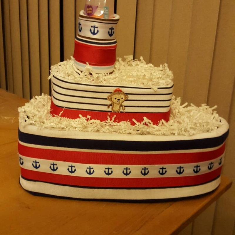 Boat Diaper Cake - Etsy