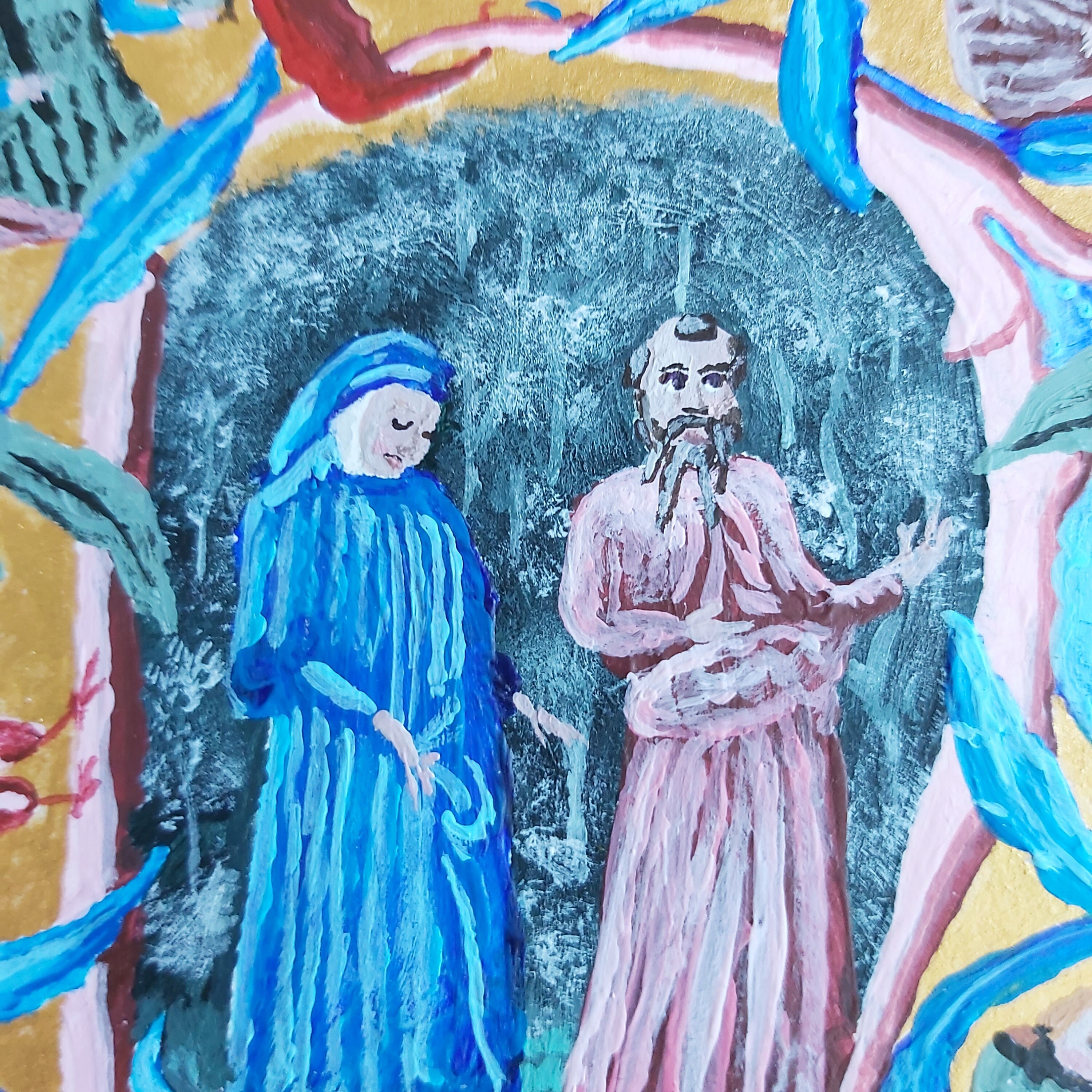 Medieval Dante Painted Poster the Divine Comedy Painting | Etsy