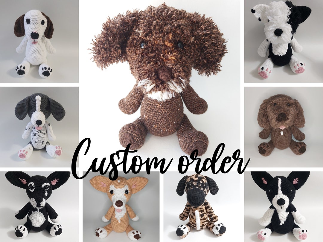 Personalized Dog Stuffed Animal Pet Memorial Pet Plushie Amigurumi Dog ...