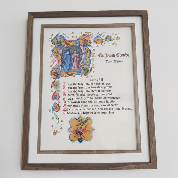 Medieval Dante Painted Poster the Divine Comedy Painting | Etsy