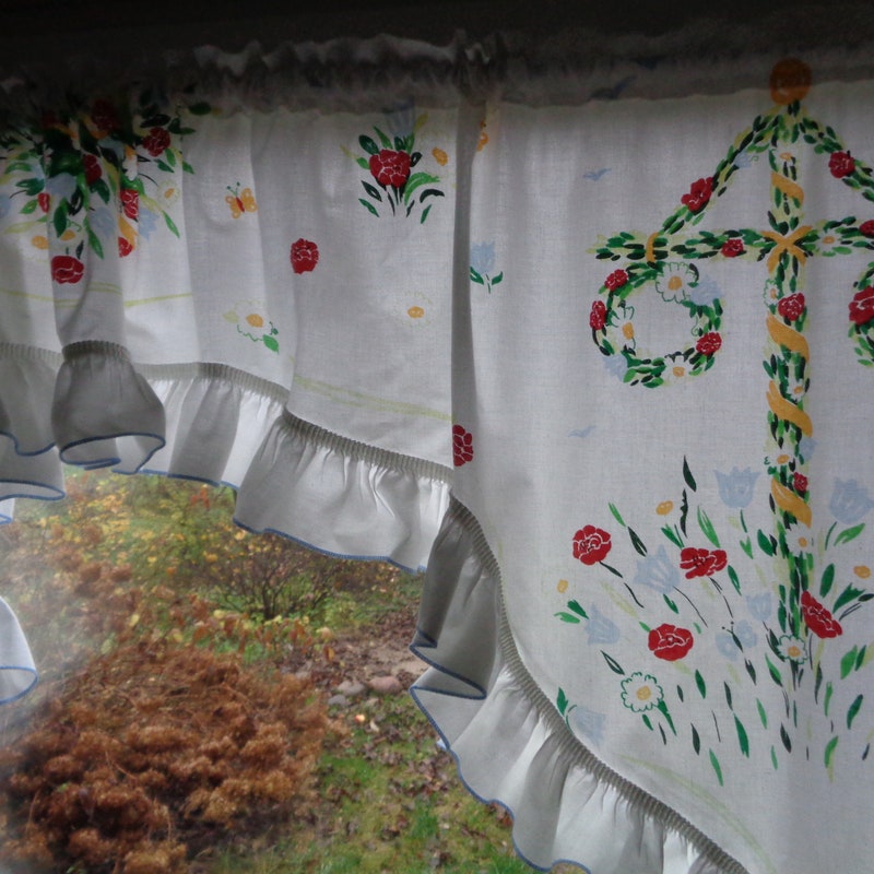 Swedish Print Curtains - Etsy UK