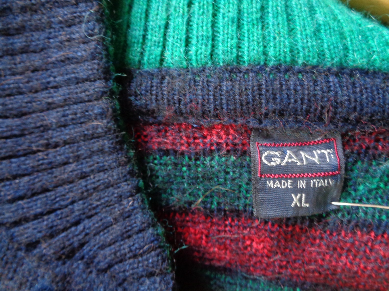 Vintage Knitwear GANT Sweater made in Italy Long Sleeve | Etsy