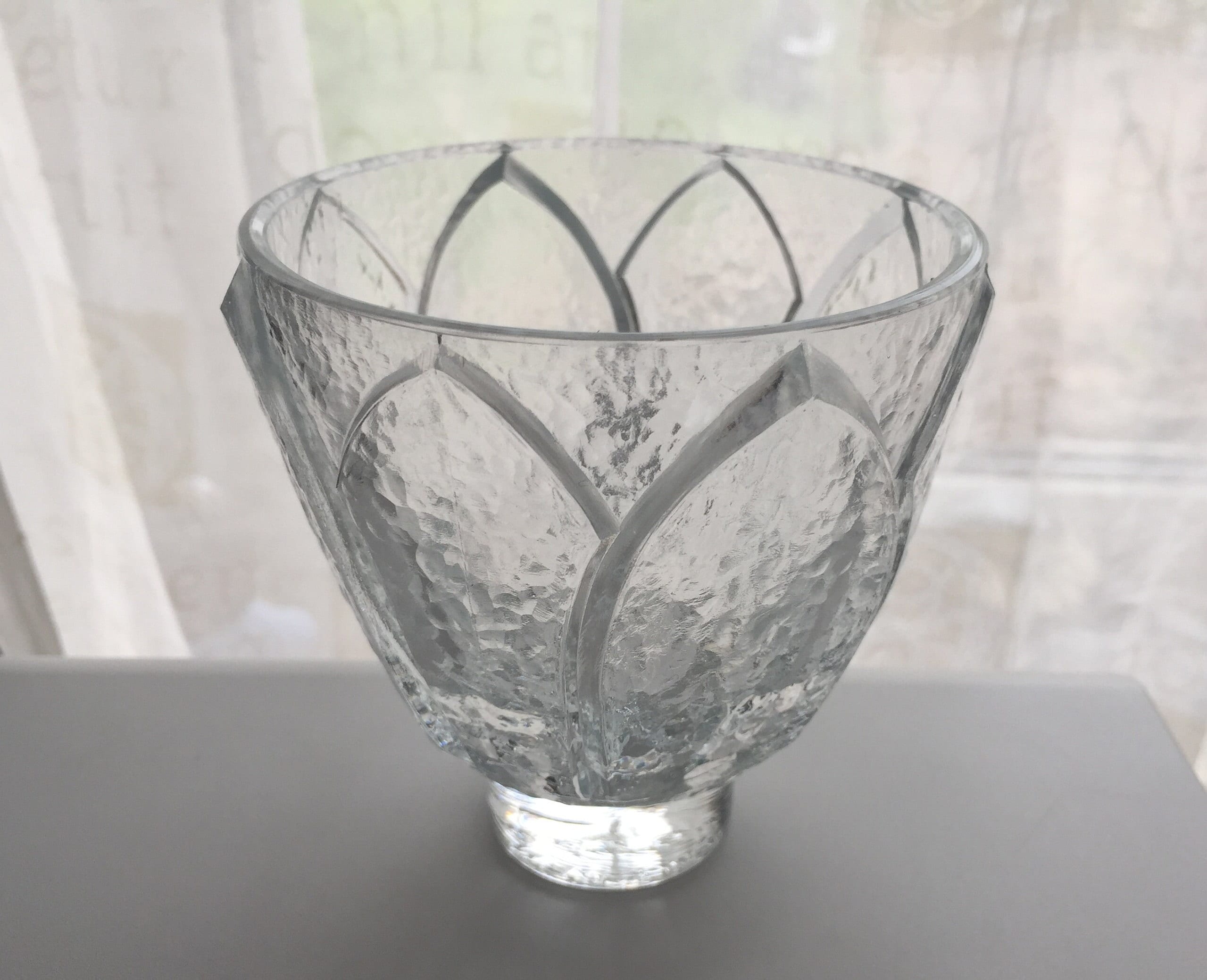 BO KONST Sweden Glass Candlestick Holder Bowl H9cm - Etsy