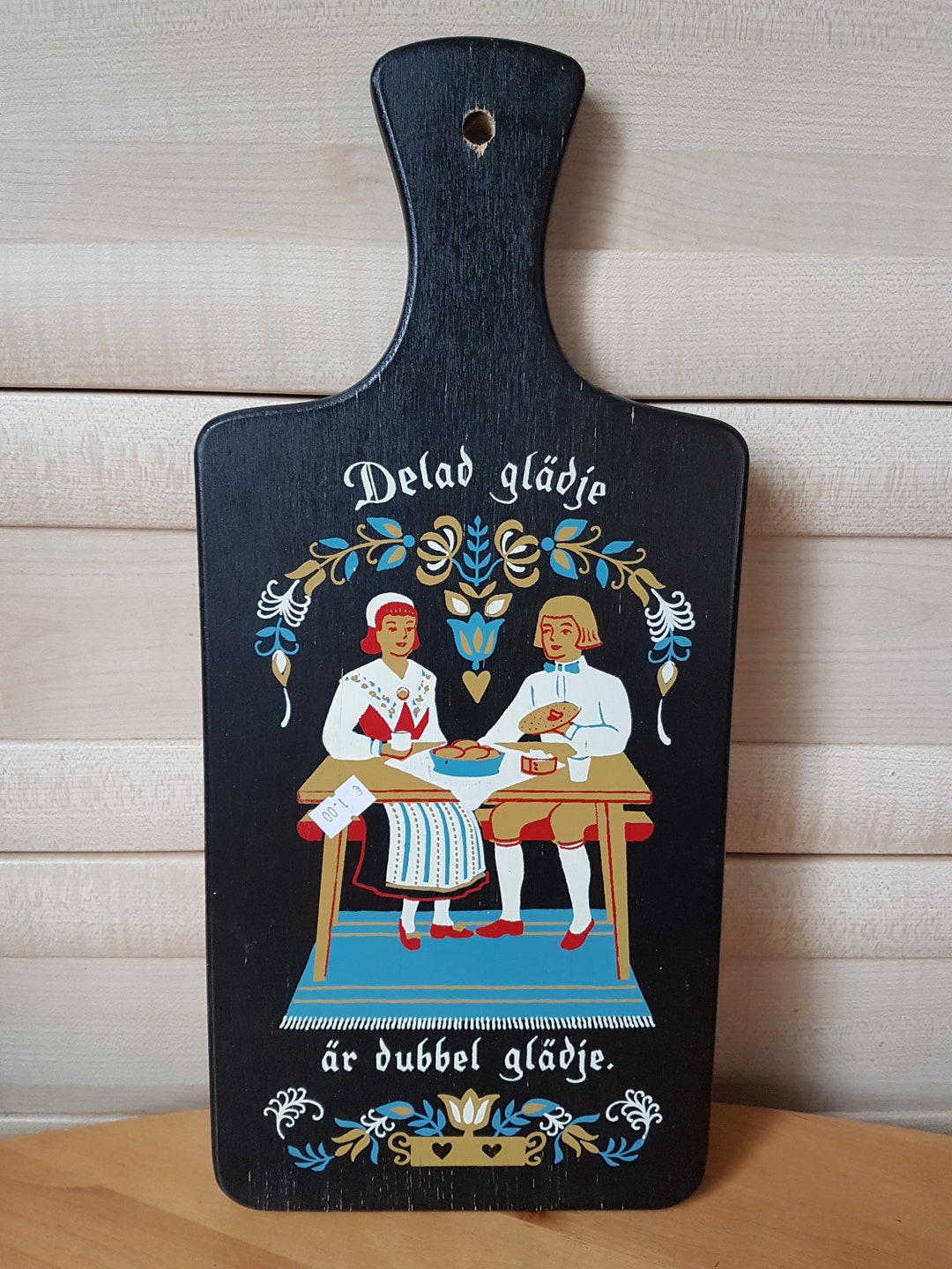 Swedish Vintage Plywood Board Decor; Folk Style Kitchen Wall Hanging ...