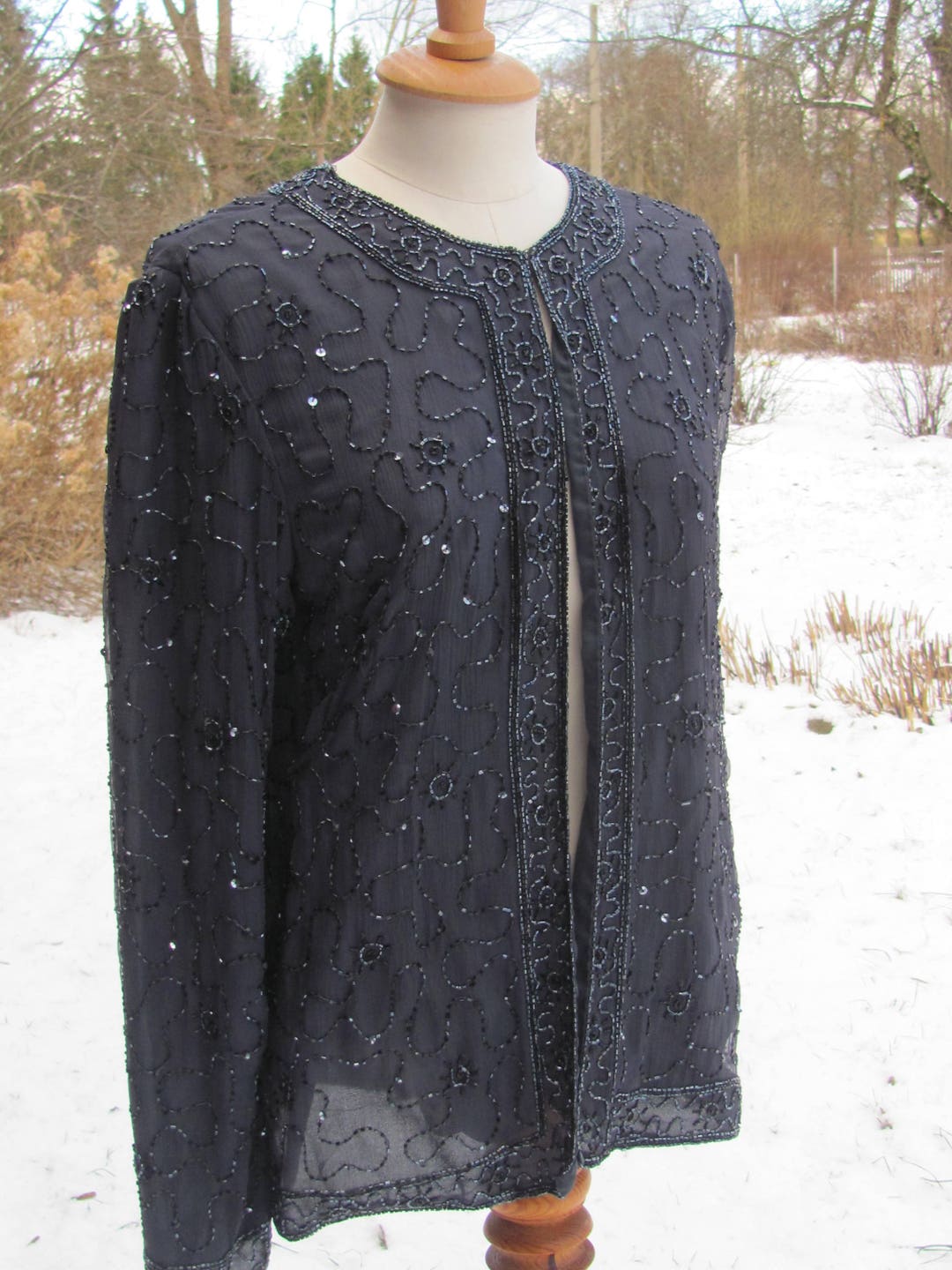 Vintage Jacket JMD New York Evening Jacket Size S to M Beaded Jacket ...